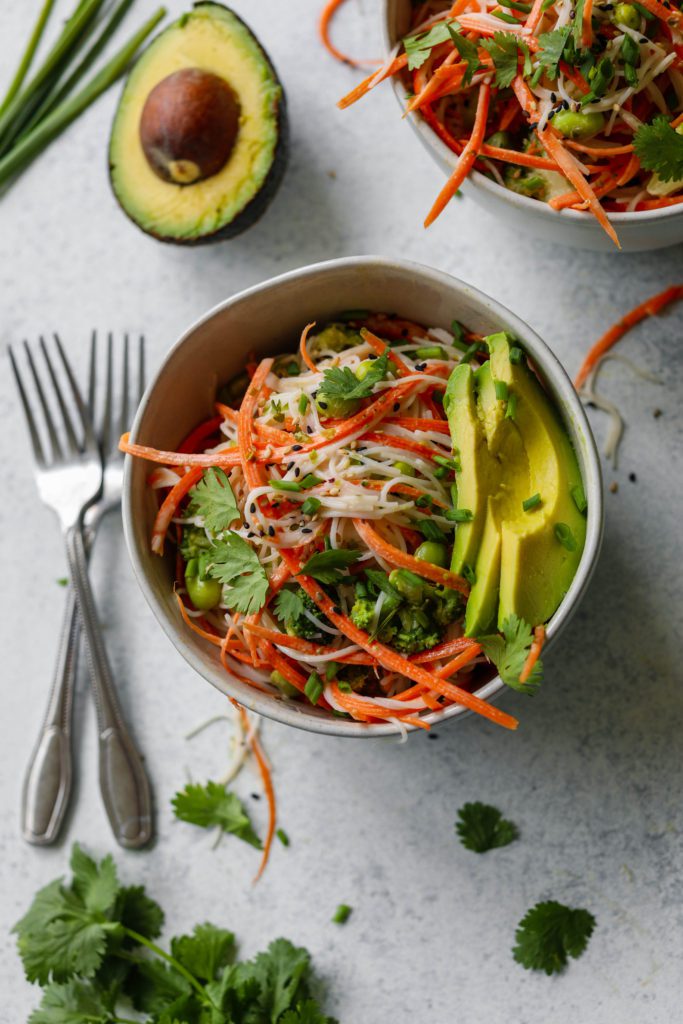 Rainbow Rice Noodle Bowl-9 - Flora & Vino