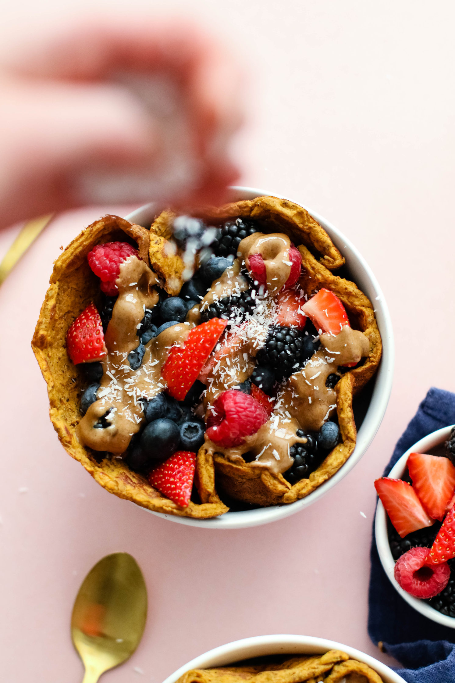 Pumpkin Protein "Pan-crepe" Bowls - Flora & Vino