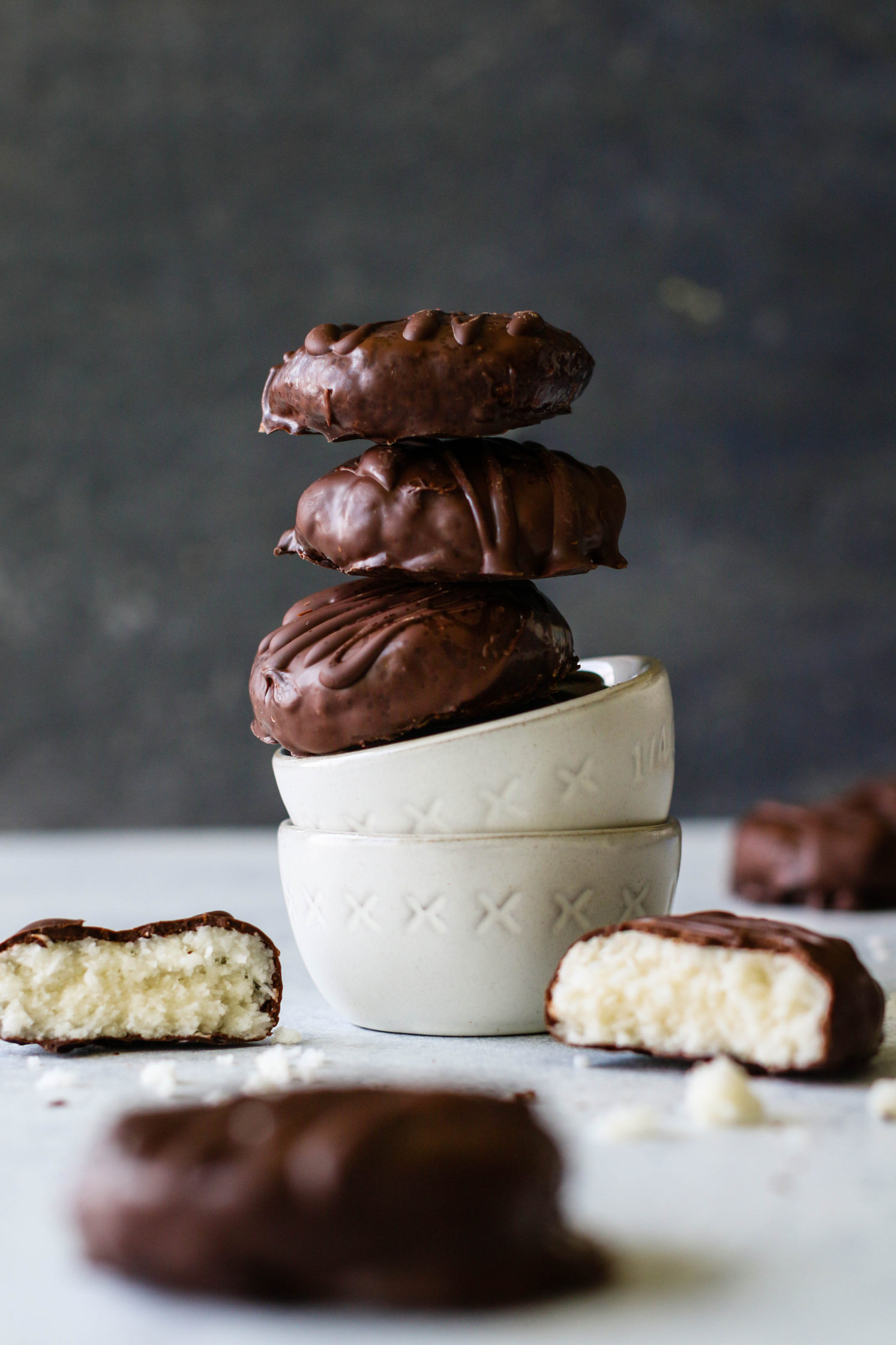 Chocolate Dipped Coconut Bars Recipe - Flora & Vino