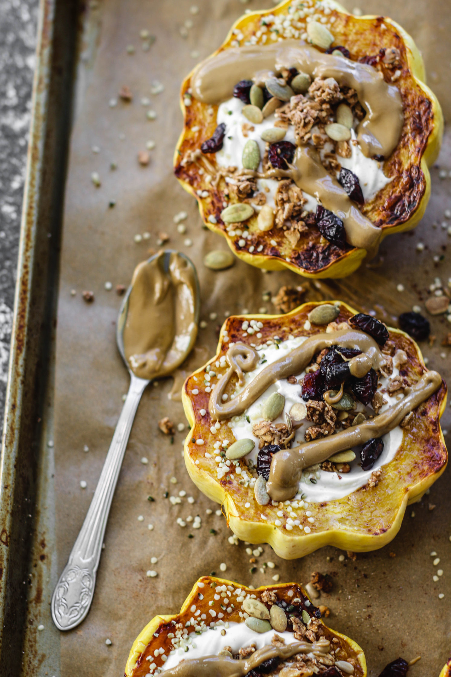 Breakfast Stuffed Squash Recipe (with carnival squash) - Flora & Vino