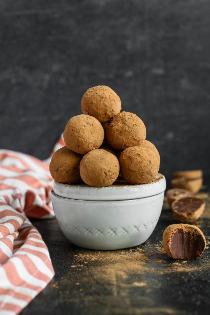 Cacao Dusted Dark Chocolate Truffles-8 - Flora & Vino