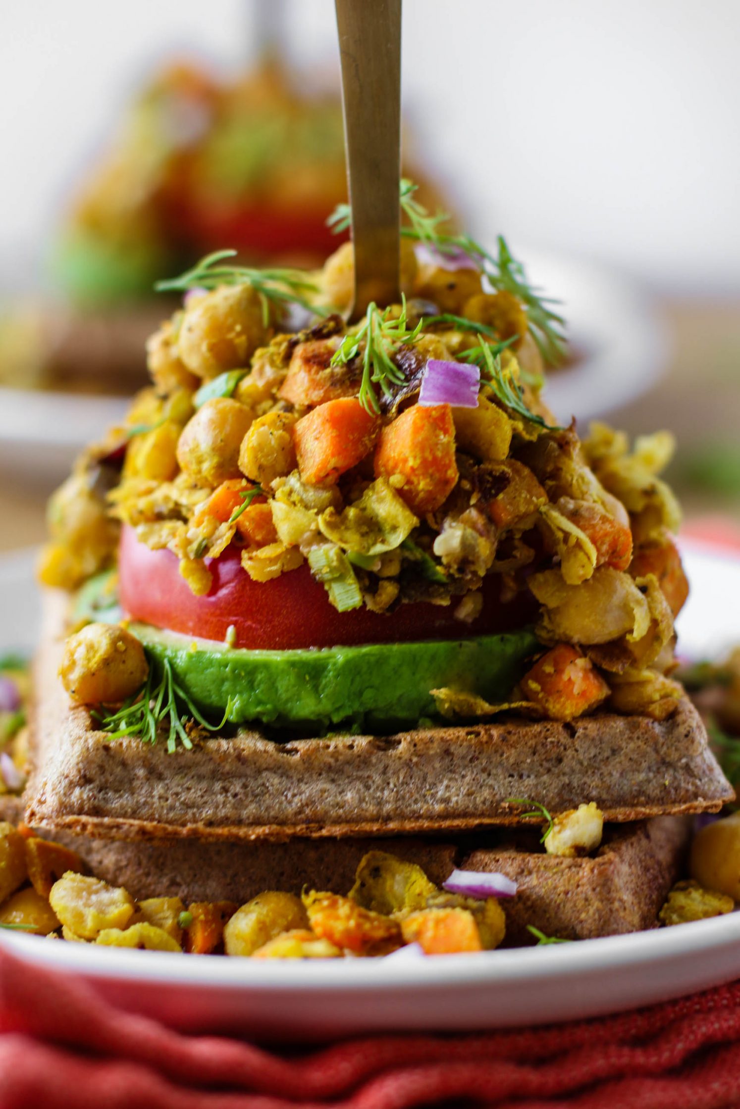 Chickpea Scramble Waffle Stackers_-10 - Flora & Vino