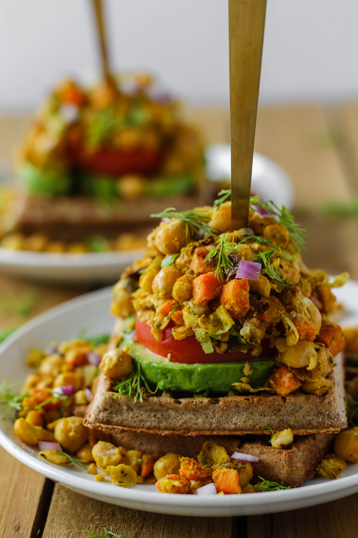 Chickpea Scramble Waffle Stackers_-3 - Flora & Vino