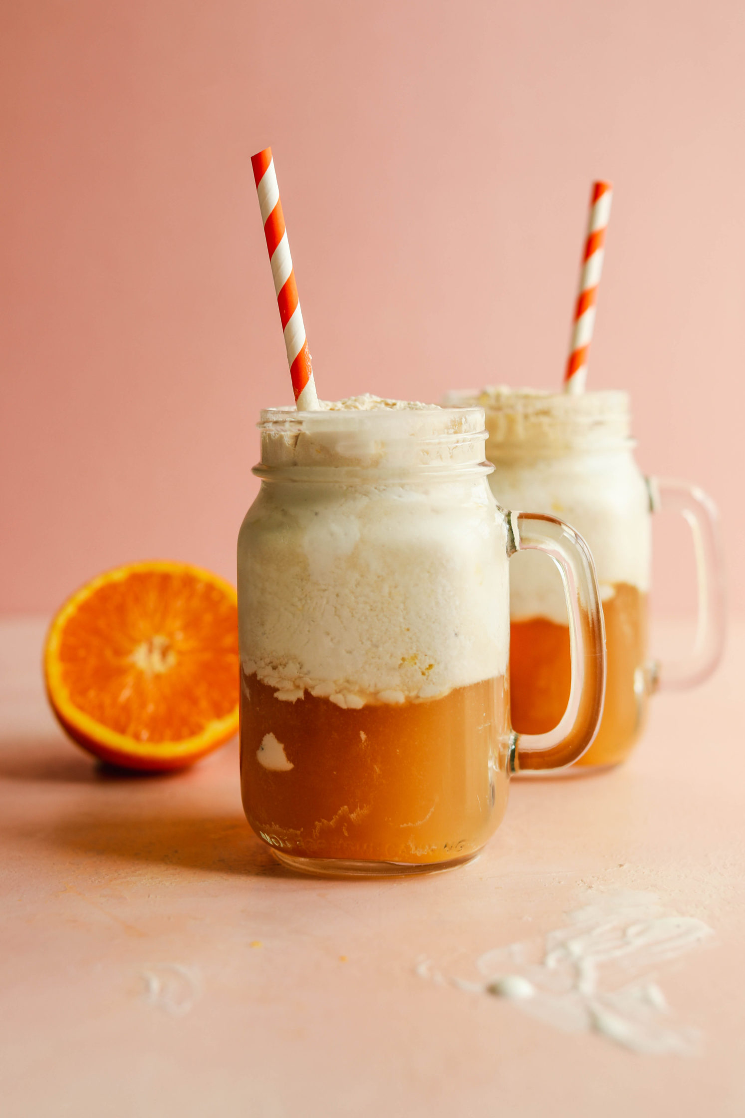 Easy Orange Kombucha Floats - Flora & Vino
