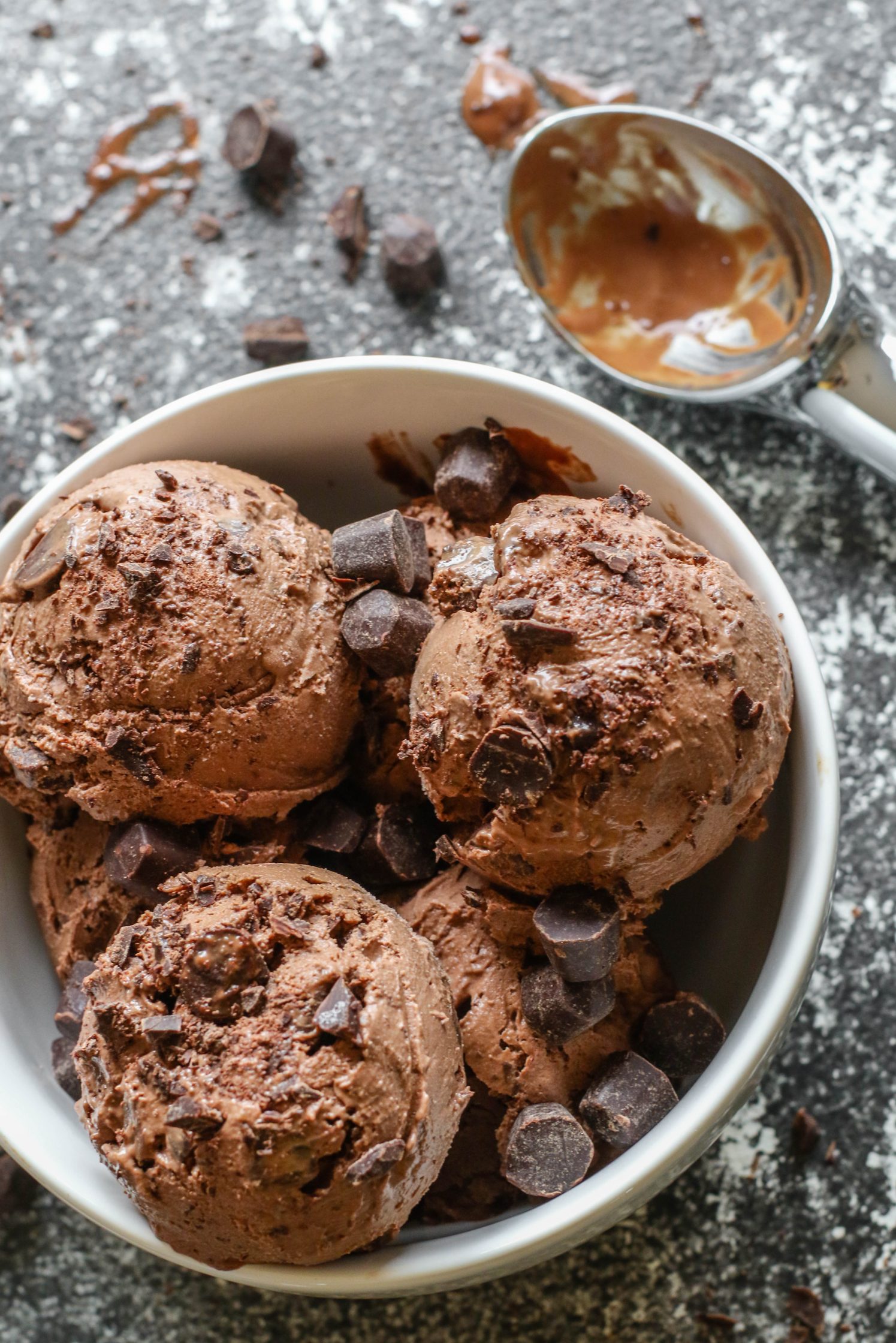 No-Churn Chocolate Chunk Ice Cream - Flora & Vino