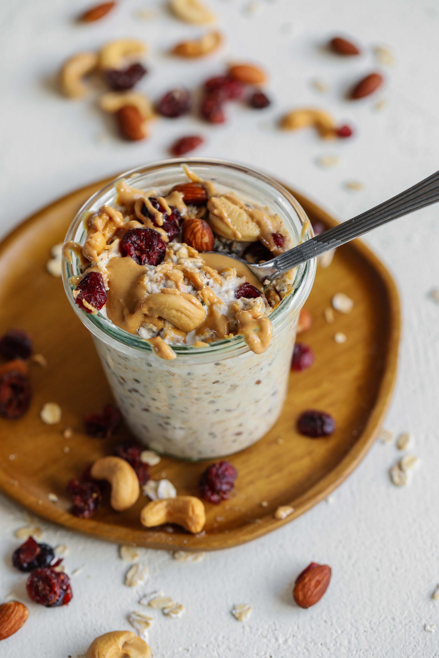 Trail Mix Overnight Oats - Flora & Vino