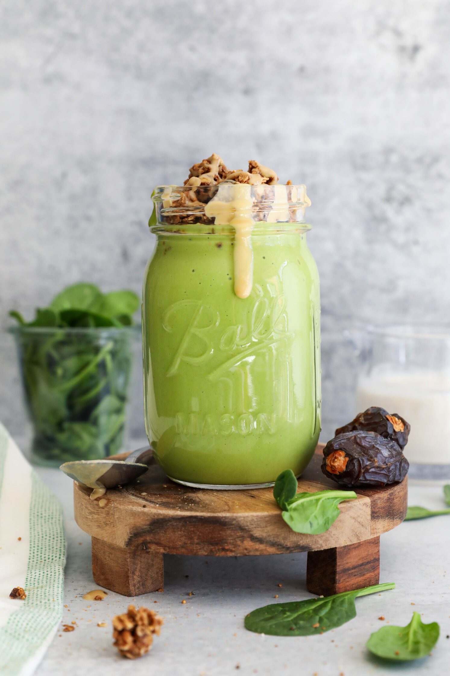 Green Tahini Date Shake Recipe - Flora & Vino
